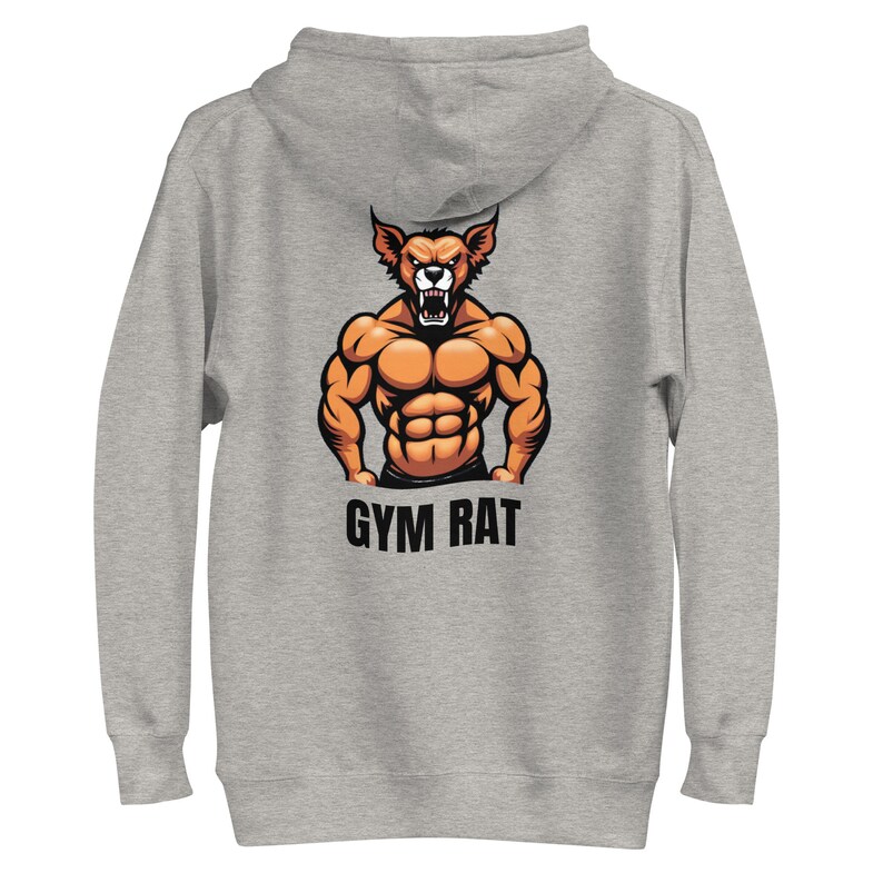 Custom Gym Hoodie Gym Rat, Personalised Athletic Sweatshirt, Workout ...