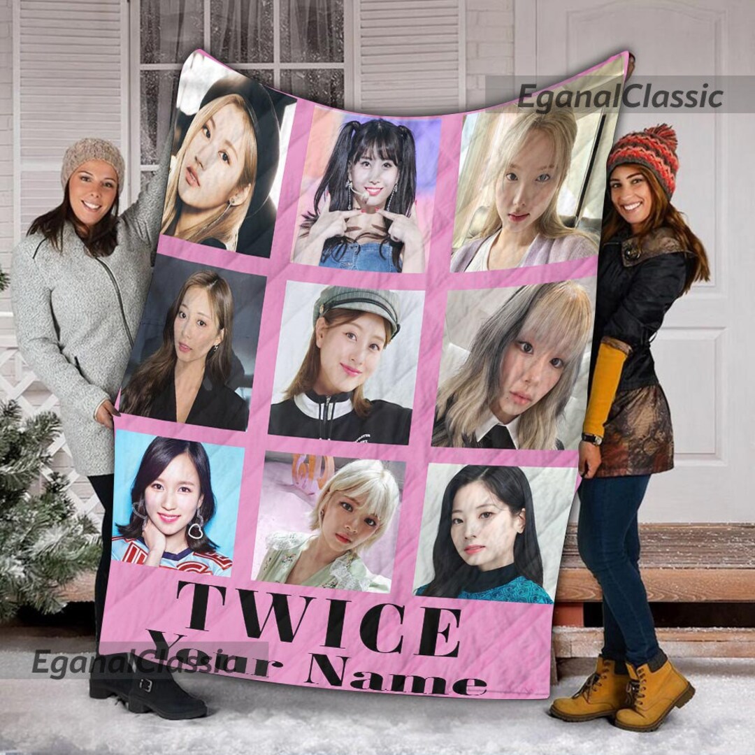 Custom Name TWICE Kpop Fleece Blanket Kpop TWICE Christmas - Etsy