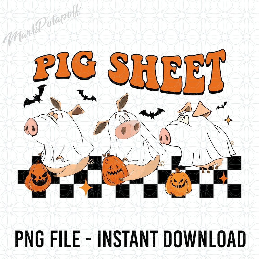 Pig Sheet Png Spooky Pig Png Ghost Pig Png Spooky Ghost - Etsy