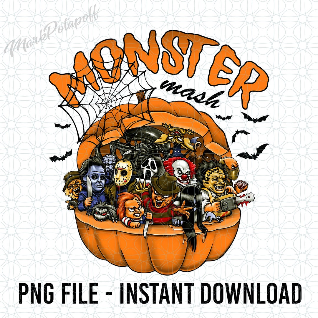 Monster Mash Png Halloween Monster Png Halloween Horror Png - Etsy