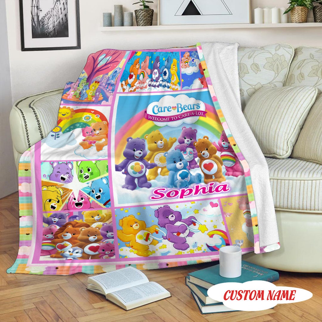 Custom Name Care Bears Quilt Blanket 80s Cartoon Quilt - Etsy