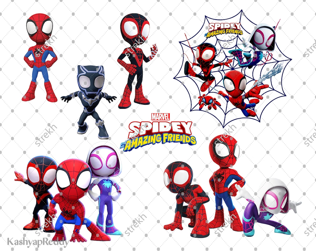 Spidey and His Amazing Friends PNG Bundles Fiesta de - Etsy México