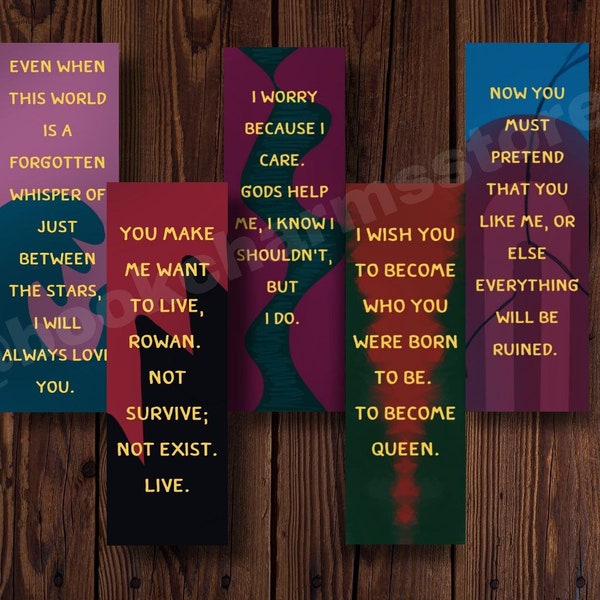 Crown of Midnight Bookmark - Etsy
