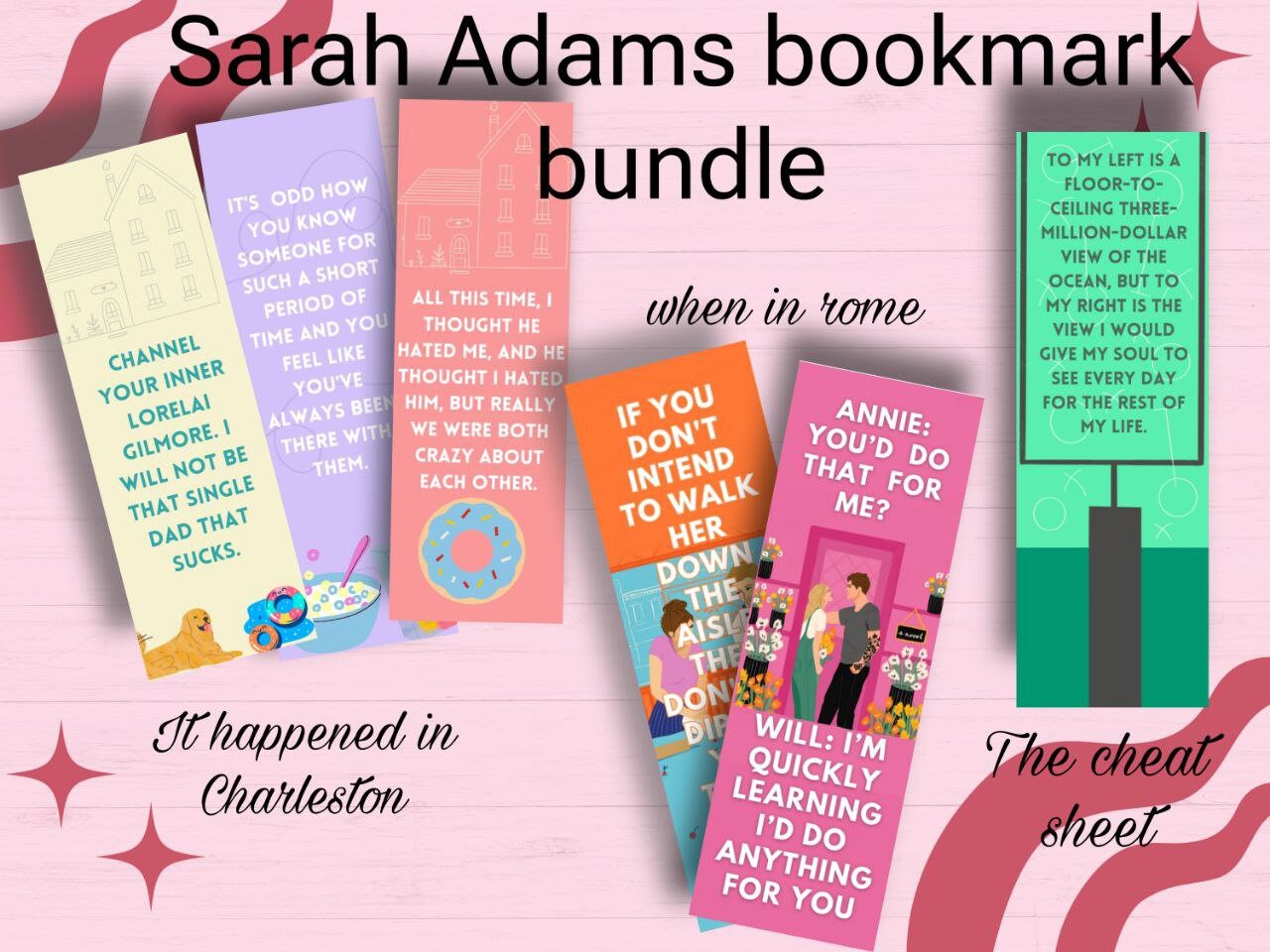 Bookmark Bundle, Book Themed Bookmark Bundle, Book Themed Bookmarks ...