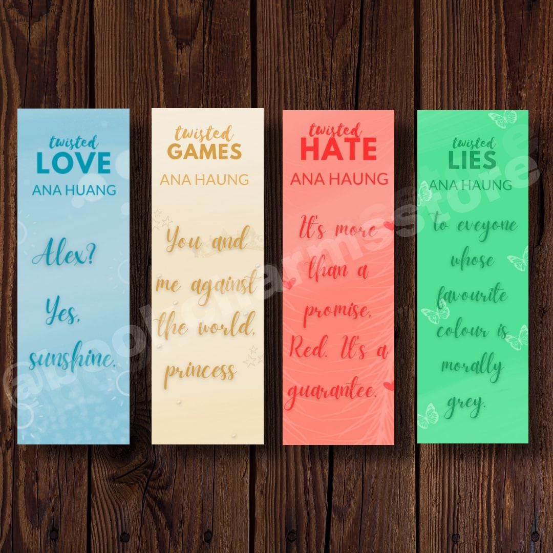 Twisted Series Bookmarks, Twisted Love Bookmark, Twisted Hate Bookmark ...