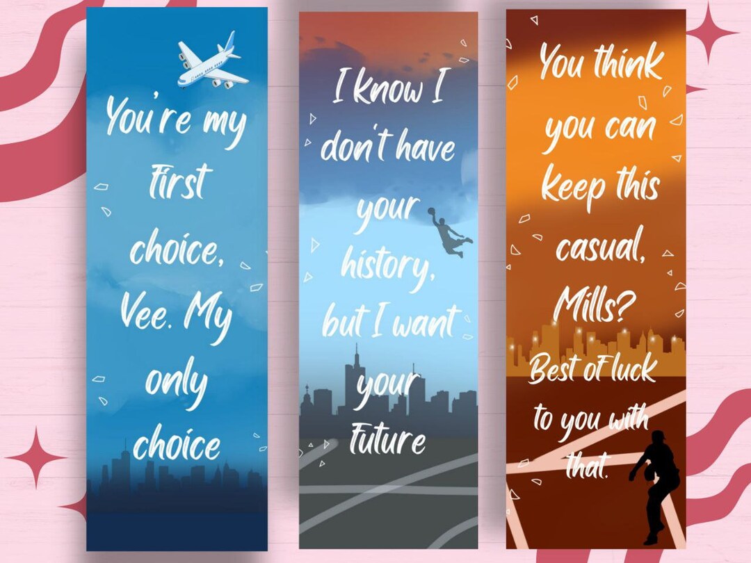 Hockey Romance Bookmark, Sports Romance Bookmark, Romance Merch, Book ...