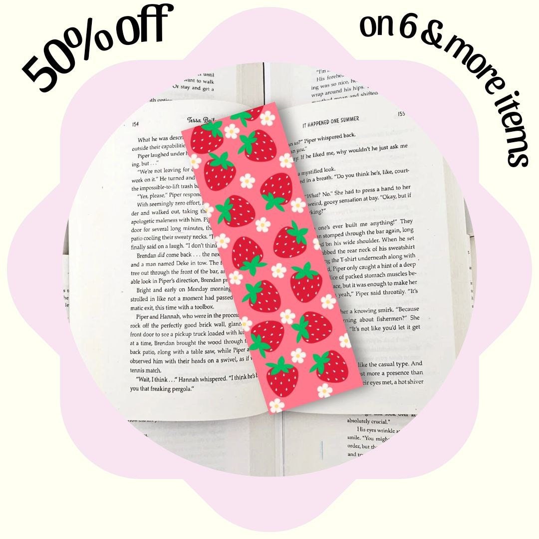 Strawberry Bookmark, Strawberry Jam Bookmark ,floral Bookmark ,spring ...