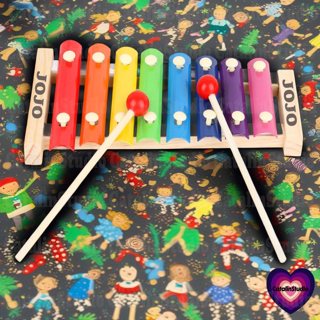 Personalized Kids Xylophone Toy Wooden Playtoy, Musical Instrument for ...