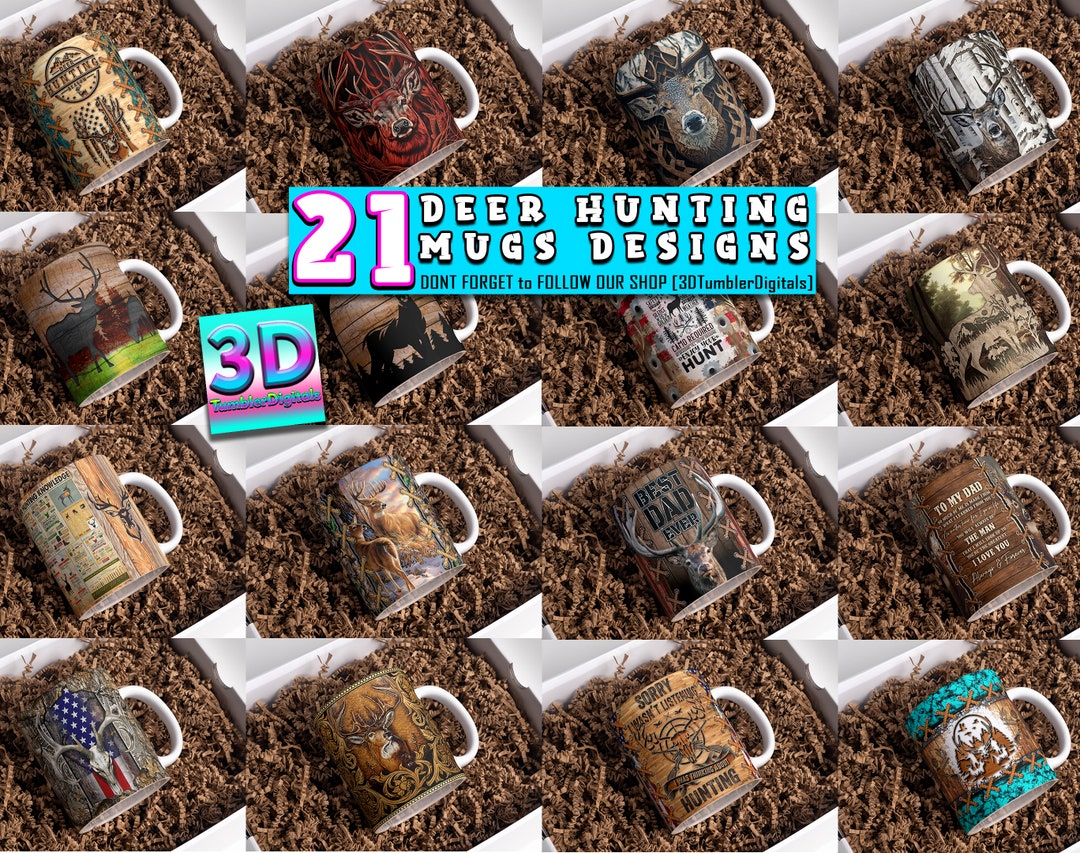21 Deer Hunting Mugs Wrap, Hunting Mugs Wrap, Deer Hunting Mugs Wrap ...