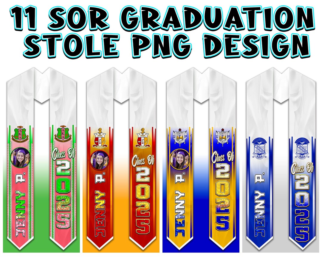 11pcs Aka Sorrty Graduation Stole 2025 Template Designs, Aka Sor ...