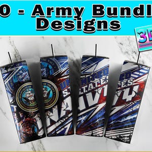 10 Army Branches Tumbler Wrap, Navy Tumbler Wrap, Army Wrap Tumbler ...