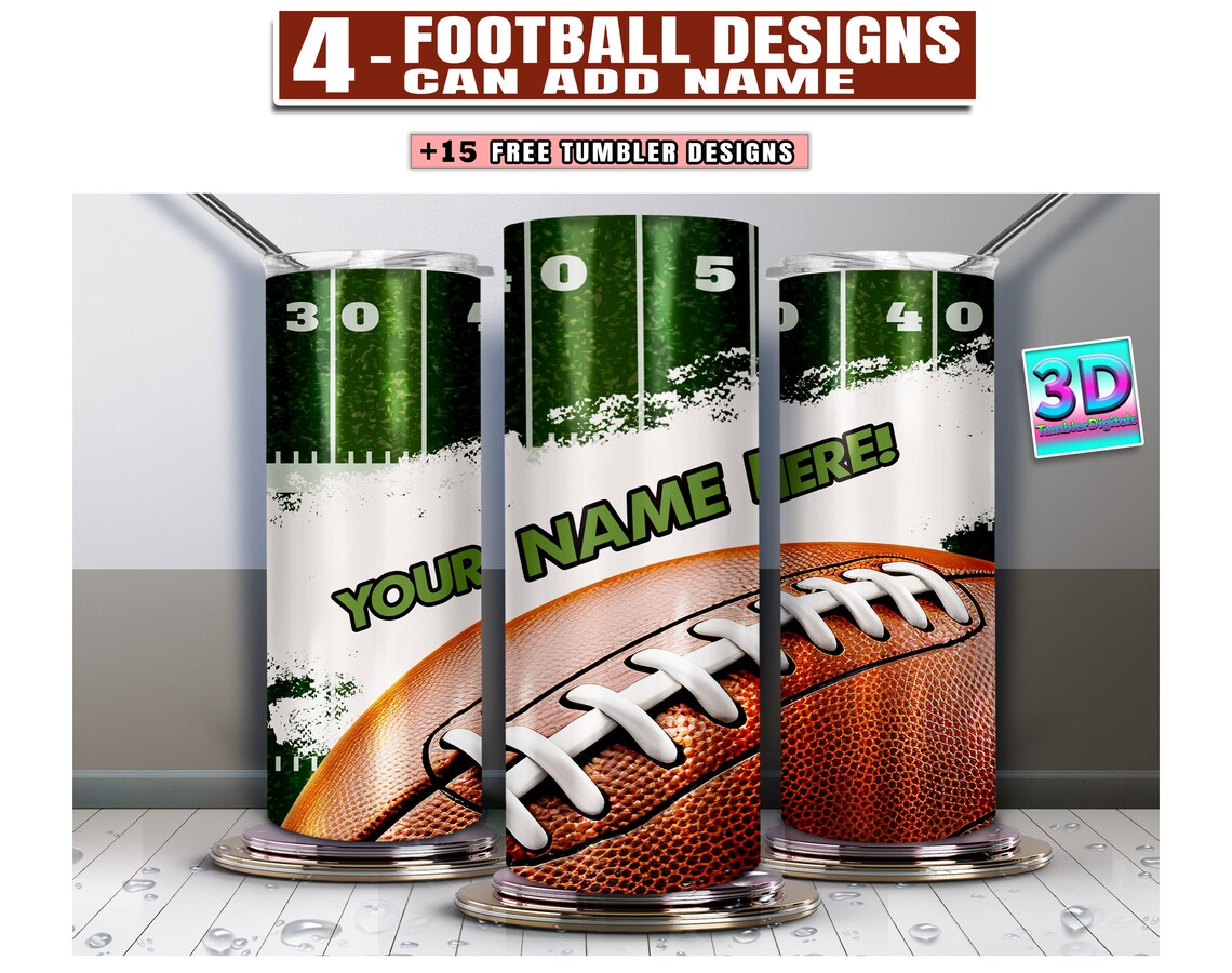 4 - Football Player Tumbler Wrap Png | Blank Background Football Wrap ...