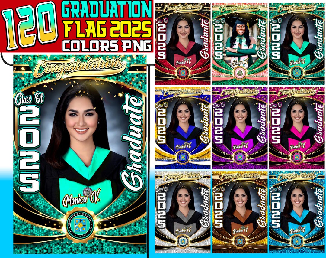 100 Graduation Flag 2025, Class of 2025 Graduation Flag Template ...