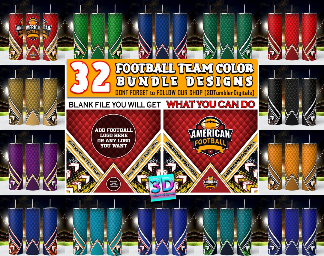 32 Football Tumbler Wrap Design, Football Background Tumbler Wrap ...