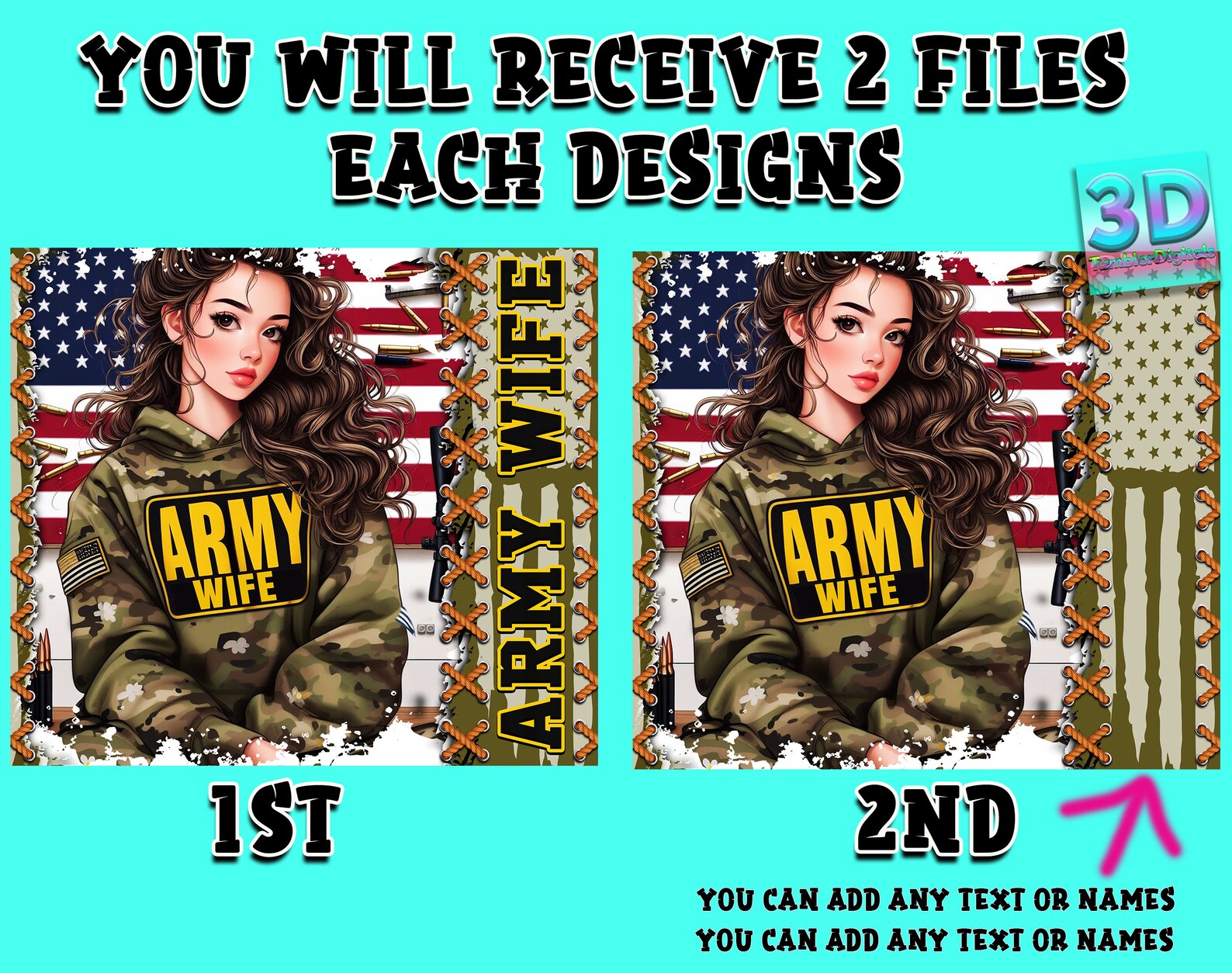 32 Army Tumbler Wrap Designs, Army Wife Tumbler Wrap, Navy Wife Tumbler ...