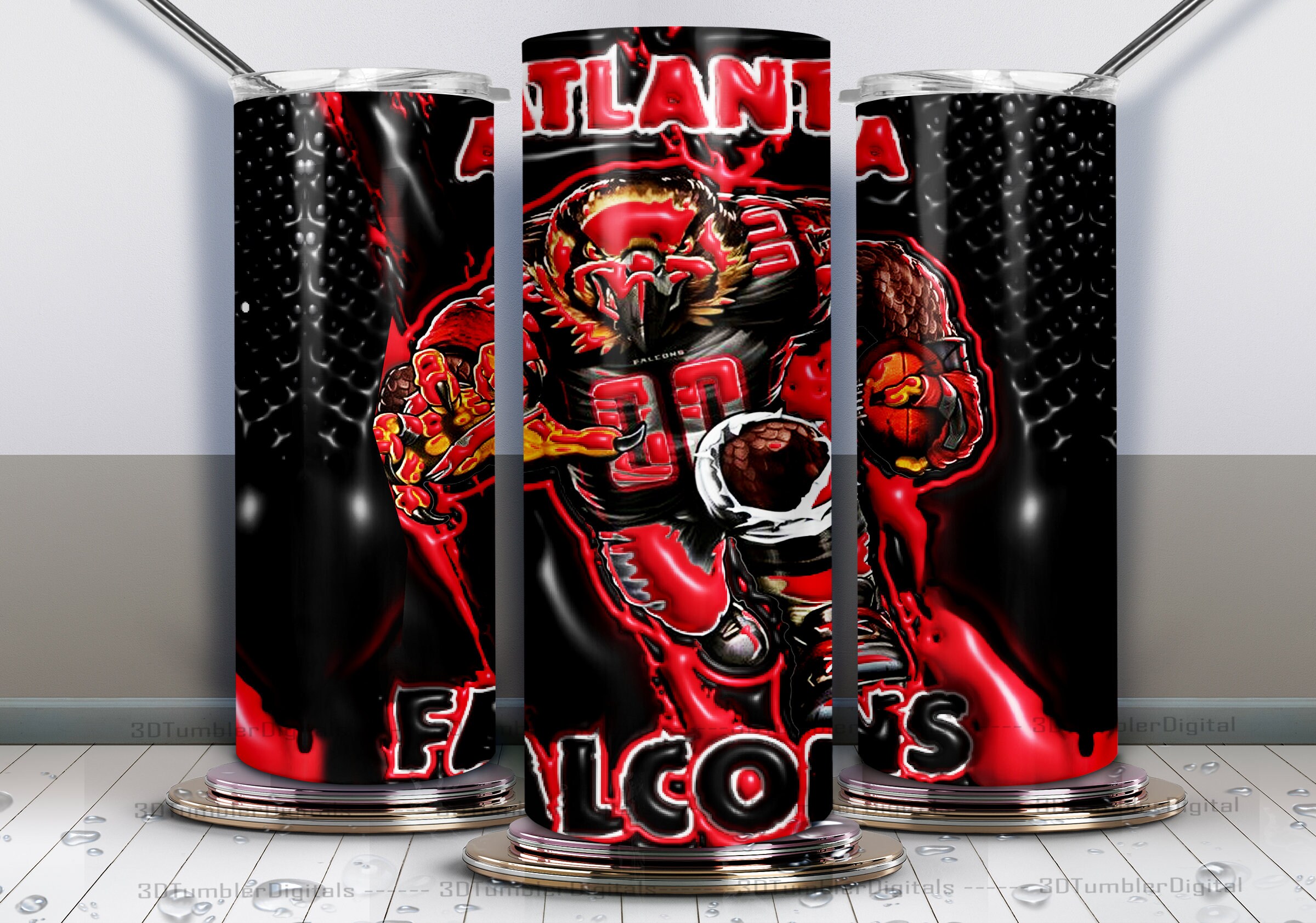3D Inflated Football Tumbler Wrap | American Football Tumbler Wrap ...