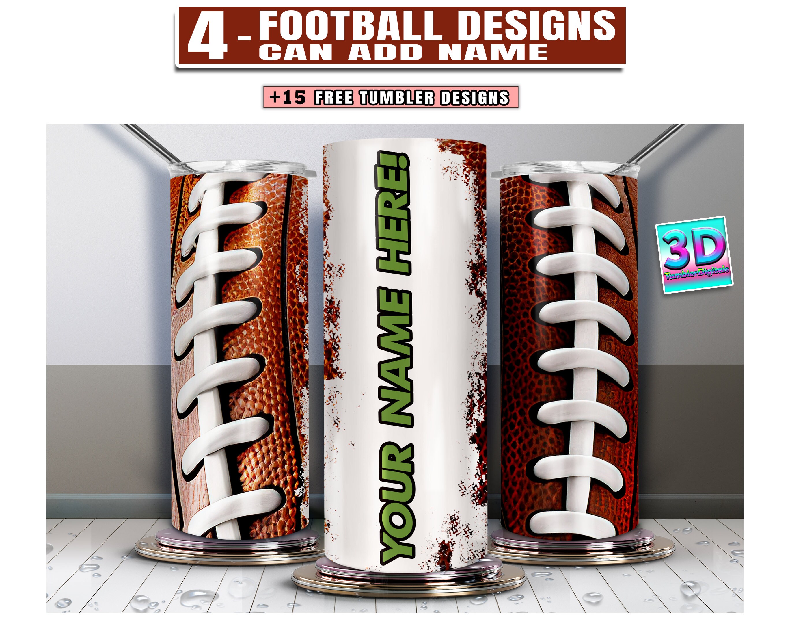 4 - Football Player Tumbler Wrap Png | Blank Background Football Wrap ...