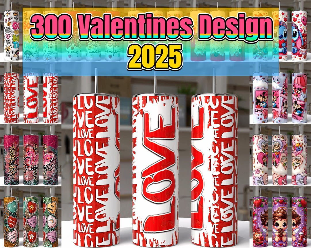 400 Valentines Tumbler Wrap Design, Valentines Day Tumbler Wrap Bundle ...