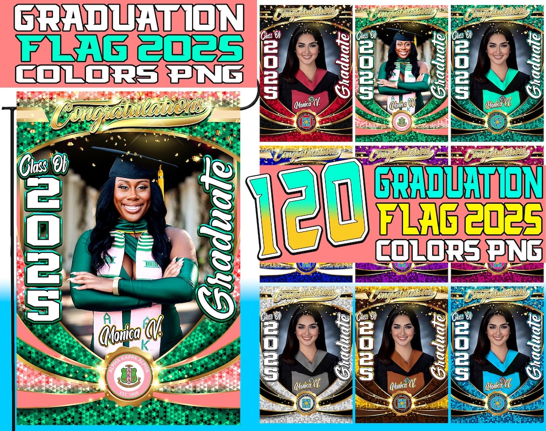 100 Graduation Flag 2025, Class of 2025 Graduation Flag Template ...