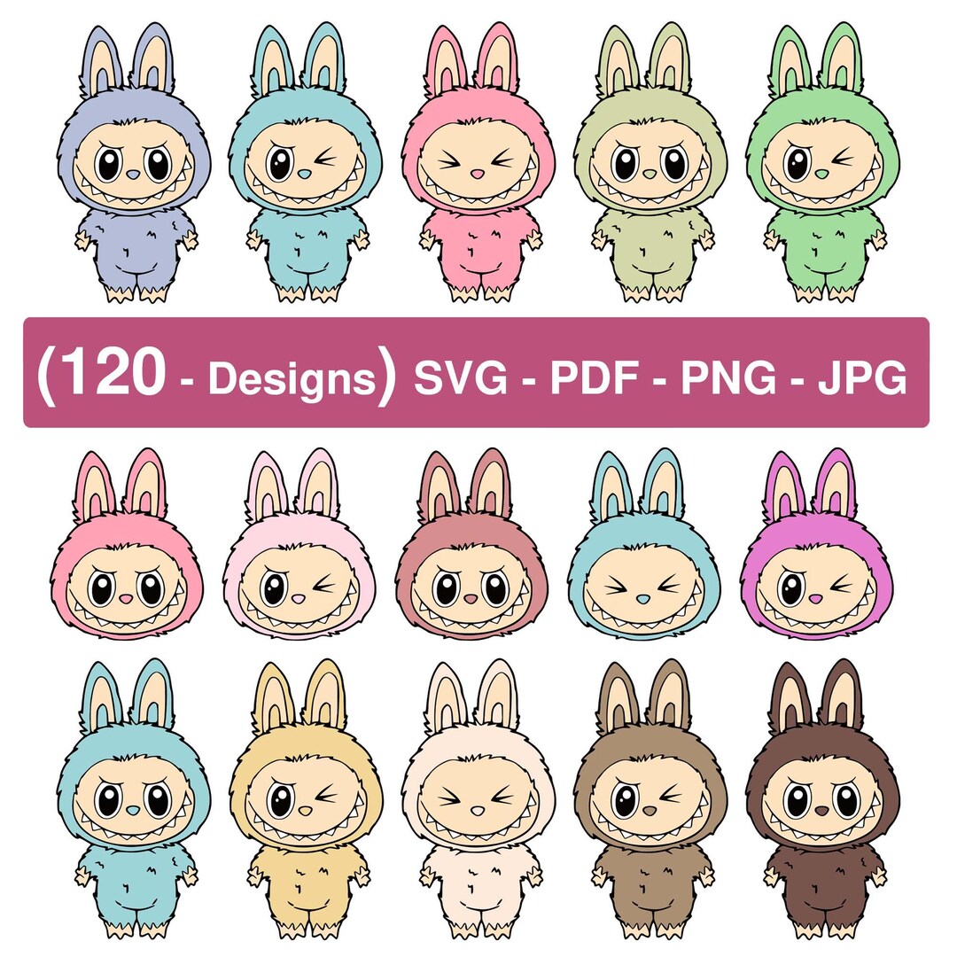 120 Labubu Designs Svg Png Bundle, Labubu Png Svg, Laser Cut Labubu ...