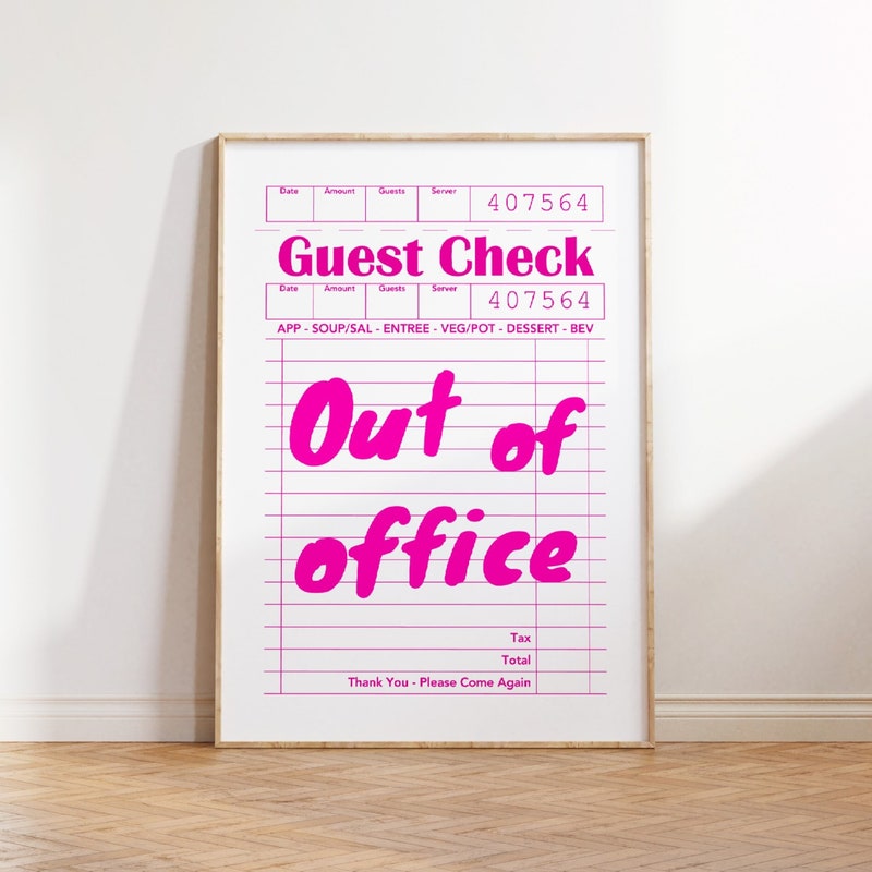 Out of Office Door Sign - Etsy