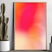Red Aura Wall Art, Red Orange Blur Gradient Print, Spiritual Poster ...