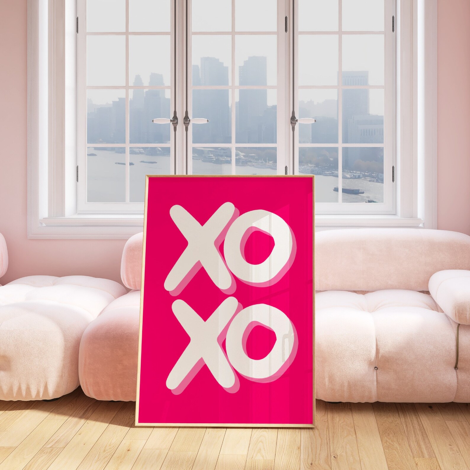 XOXO Print, XO Print, Pink Preppy Wall Art, Valentines Day Decor ...