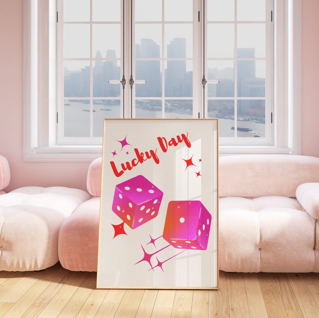 Lucky You Wall Art, Retro Preppy Print, Lucky You Poster, Trendy ...