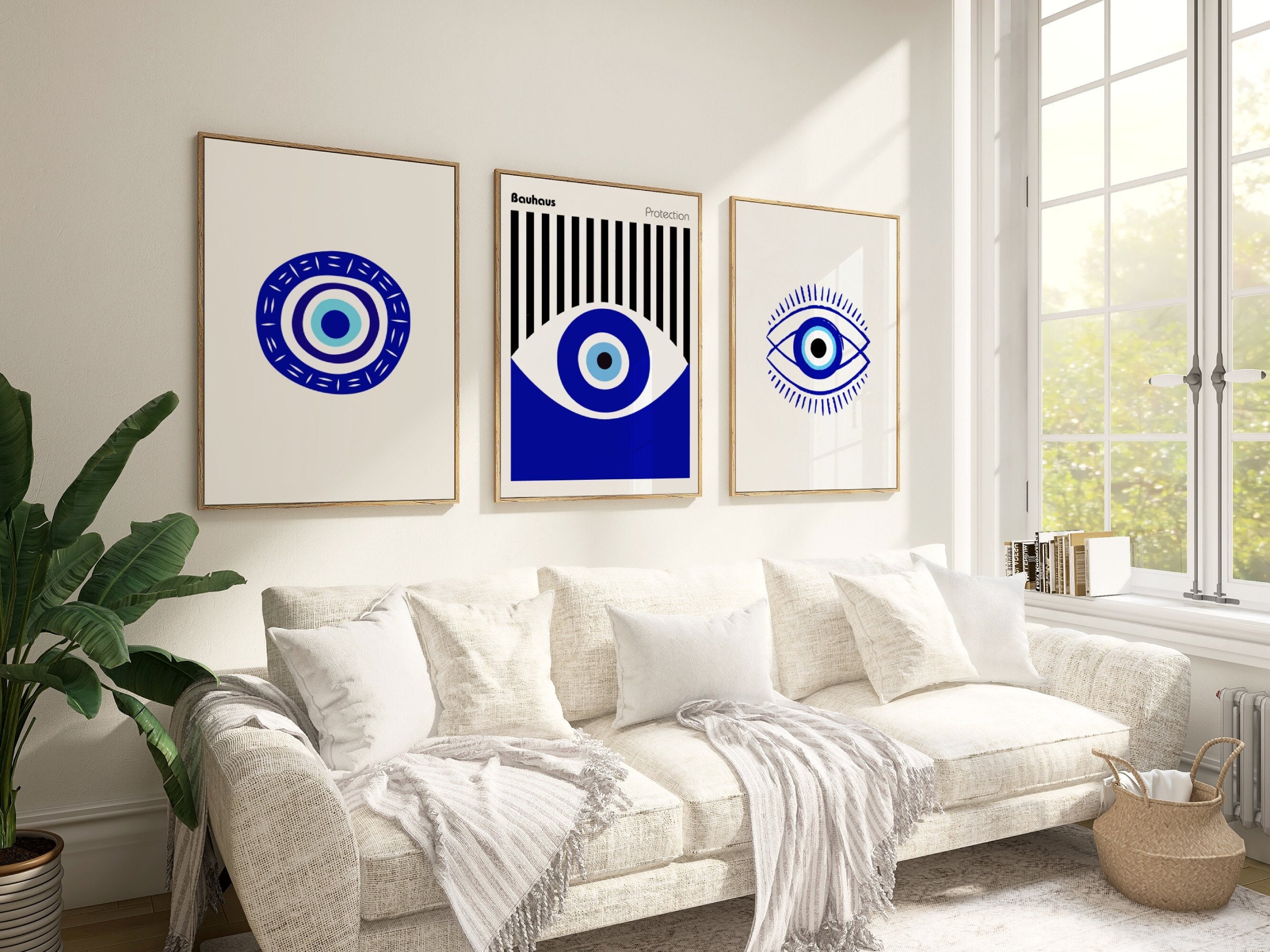 Evil Eye Poster, Spiritual Wall Art, Nazar Wall Art, Greek Eye Wall Art ...