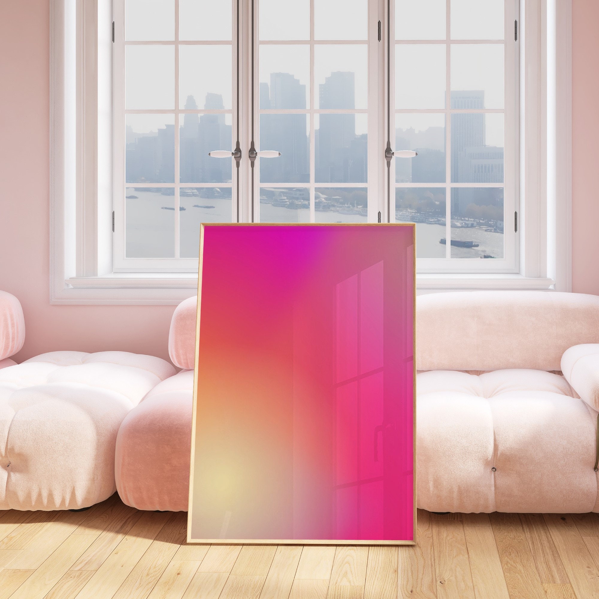 Pink Aura Poster, Hot Pink Wall Art, Aesthetic Room Decor, Aura Poster ...