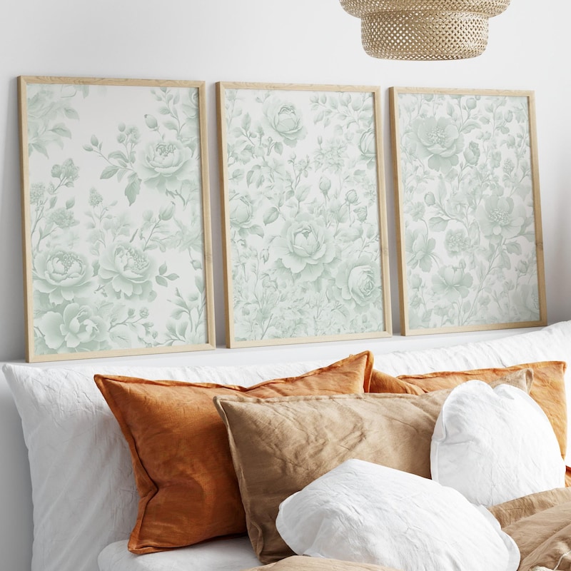 Sage Blue Wall Art - Etsy