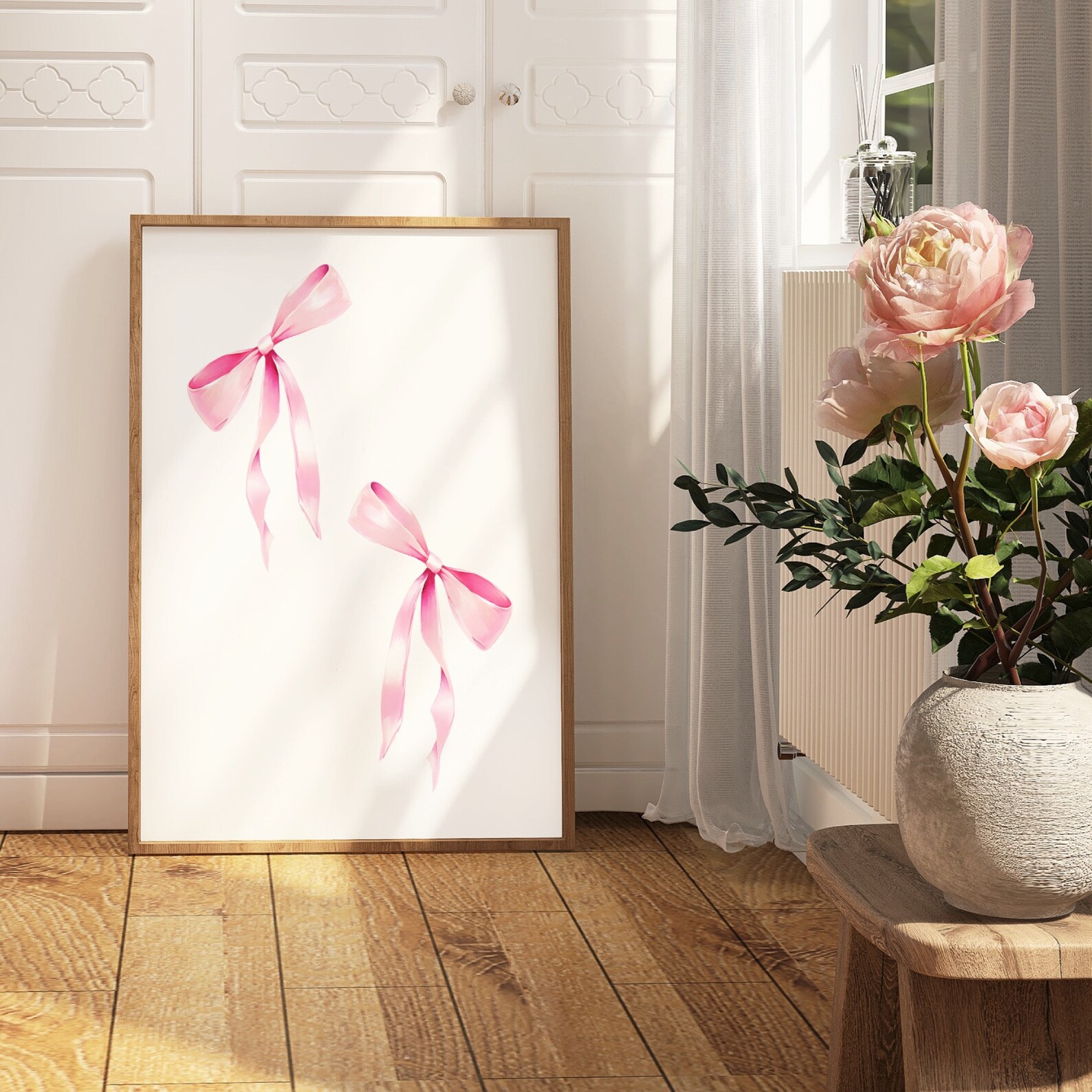 Pink Bow Print, Set of 3, Preppy Wall Art, Teen Room Decor, Preppy ...