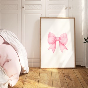 Pink Bow Print, Set of 3, Preppy Wall Art, Teen Room Decor, Preppy ...