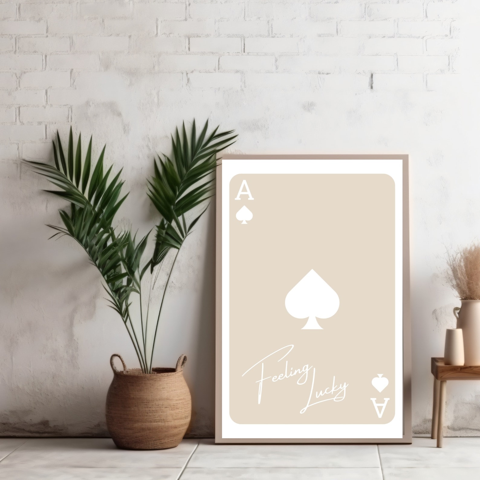 Ace of Spades Playing Card, Feeling Lucky Digital Print, Modern Game ...