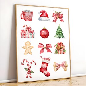 Christmas Printable Wall Art Set of 6 Christmas Posters Vintage XMAS ...