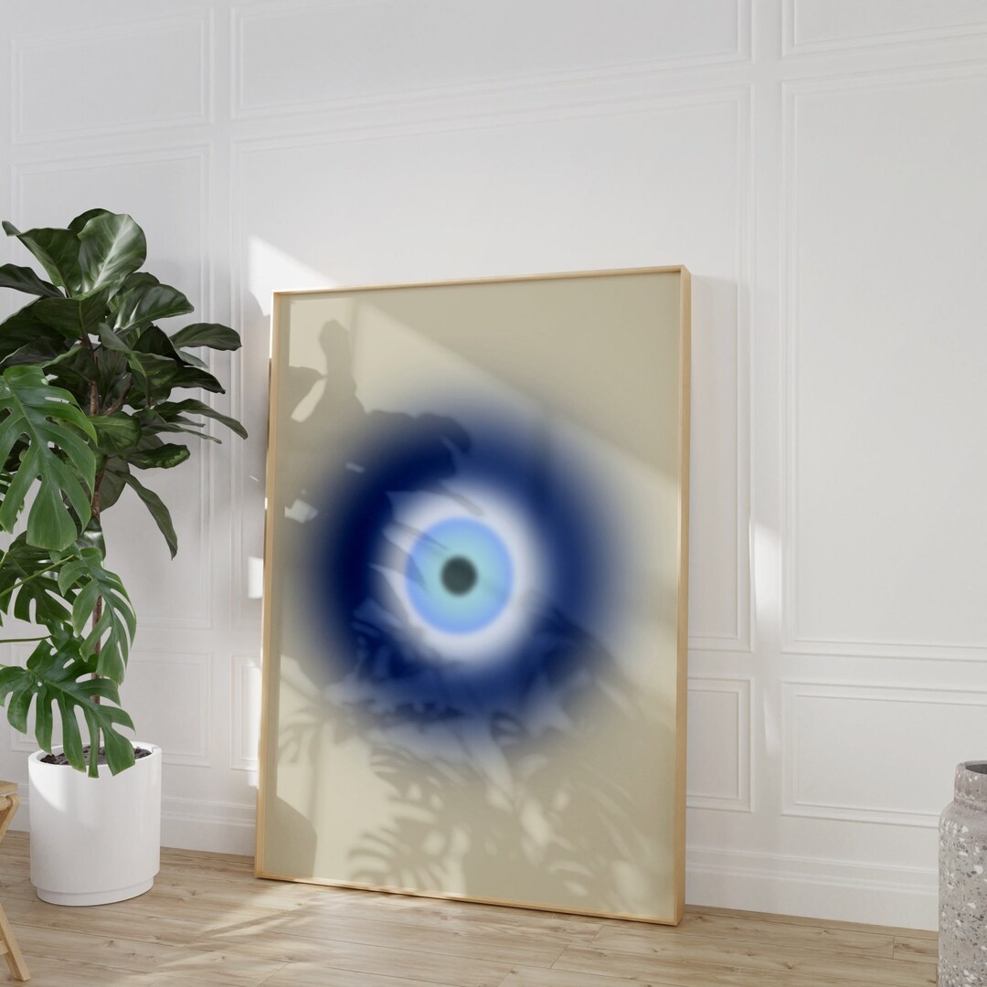 Evil Eye Poster, Aura Print, Spiritual Wall Art, Nazar Wall Art, Greek ...