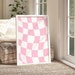 Checkered Wall Art, Pink Checker Art Print, Blush Pink Printable Wall ...