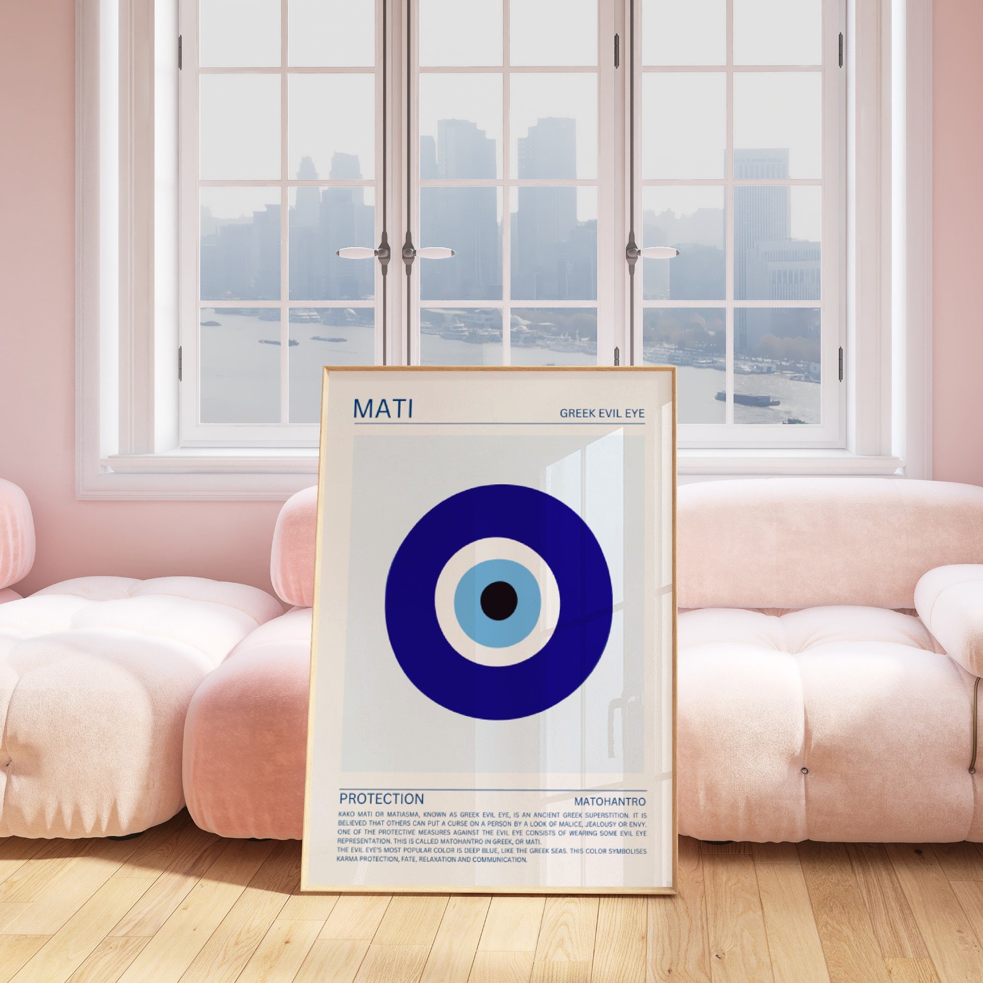 Evil Eye Poster, Spiritual Wall Art, Nazar Wall Art, Greek Eye Wall Art ...