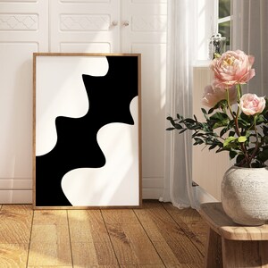 Black Abstract Art, Set of 2 Prints, Black and White Prints, Black ...