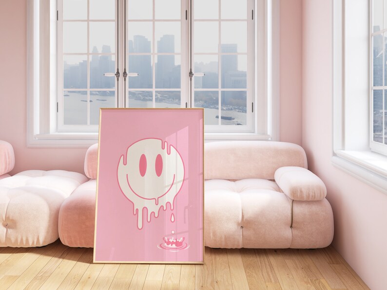 Smiley Face Set of 3 Prints Dog Balloon Poster Tryptic Wall - Etsy