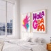 Hola Guapa Print Hola Poster PRINTABLE Wall Art Pink Orange - Etsy