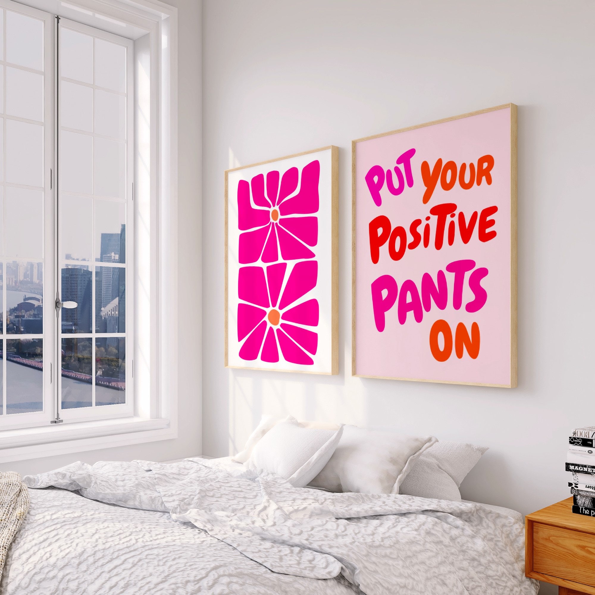 Put Your Positive Pants on Quote Print, Funky Dorm Room Print, Positive ...