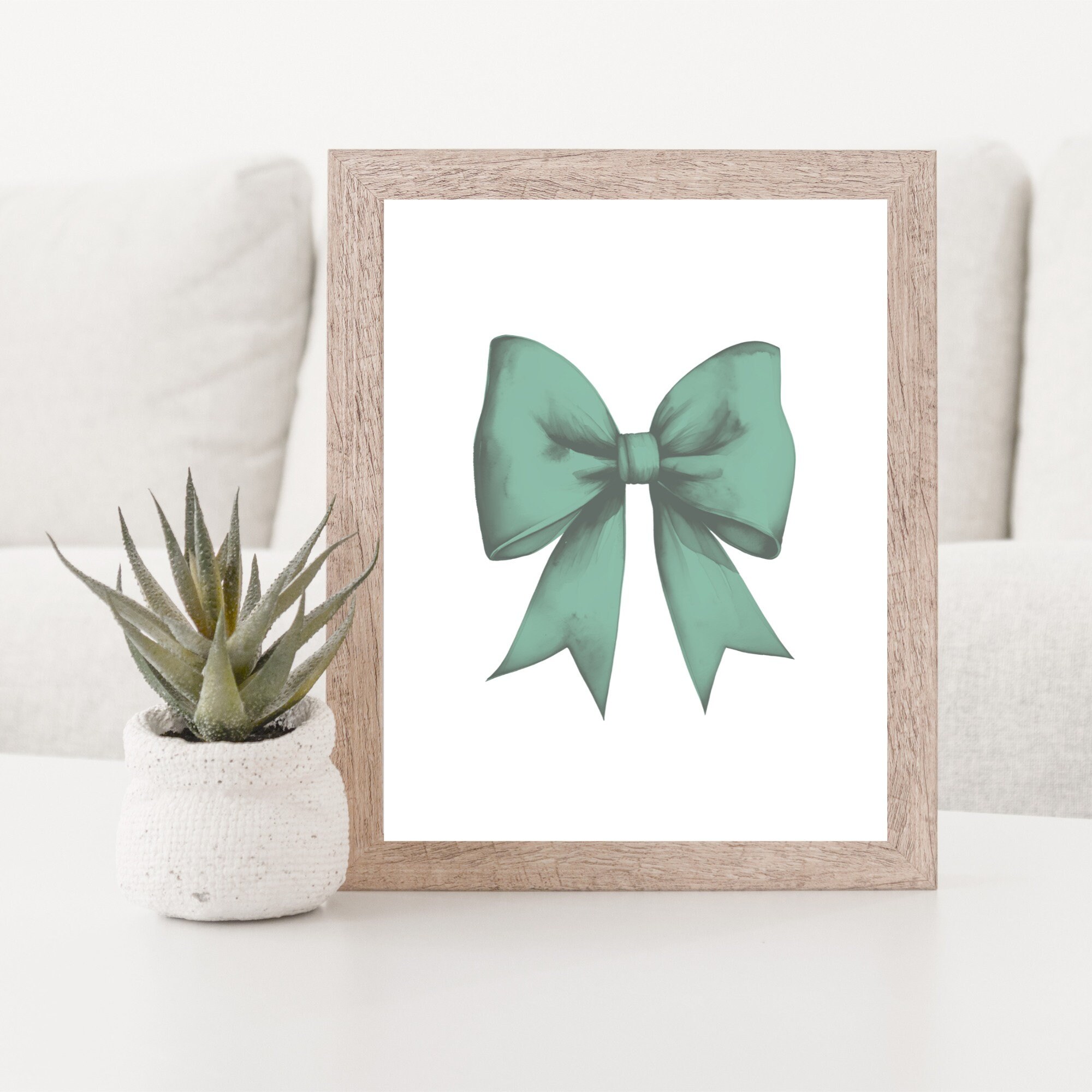 Green Bow Print, Preppy Aesthetic Wall Art, Teen Room Decor, Preppy ...