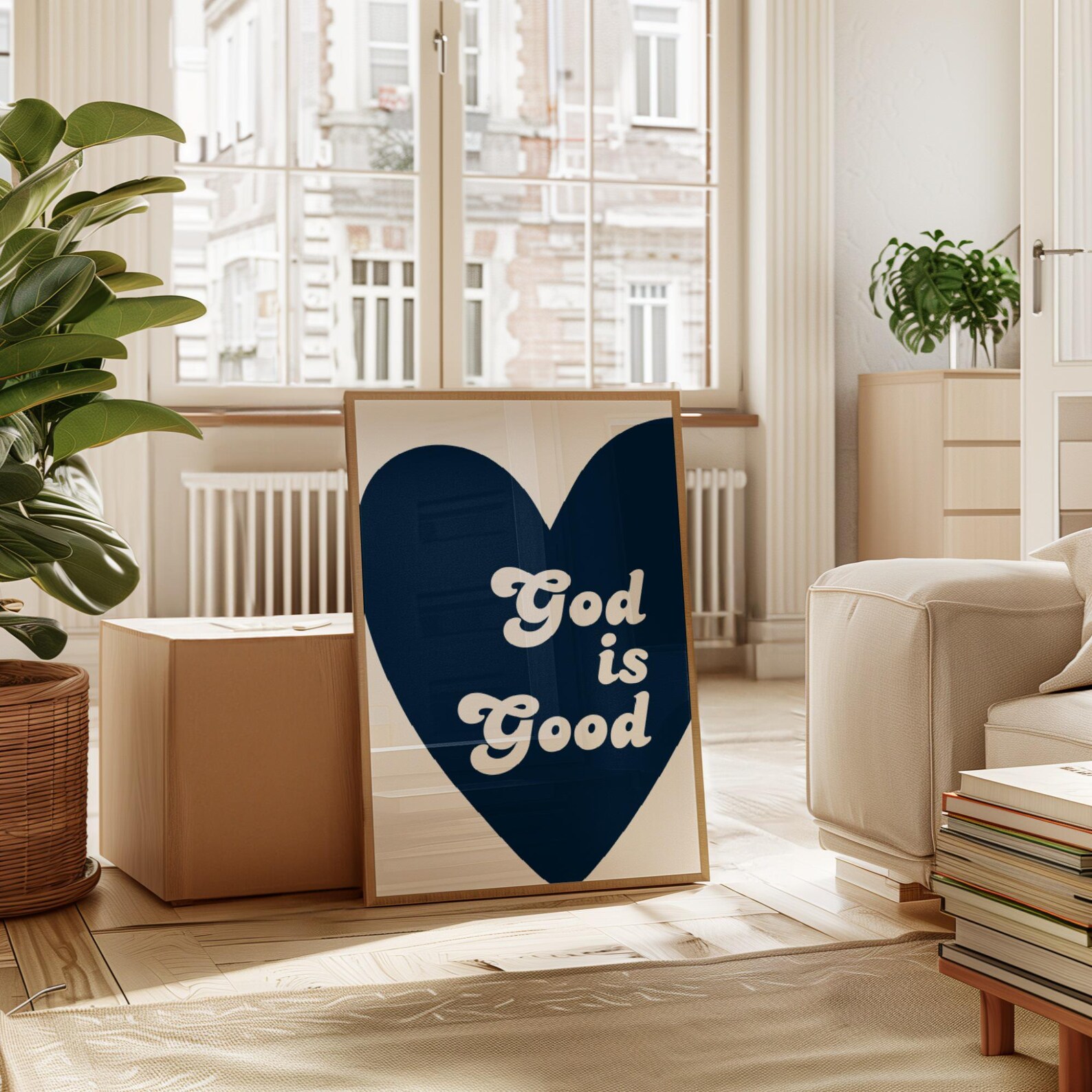 God is Good Art Print Minimalist Christian Wall Art Modern Scripture ...