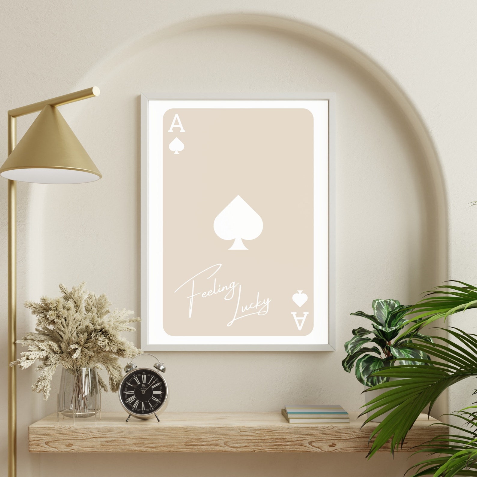 Ace of Spades Playing Card, Feeling Lucky Digital Print, Modern Game ...