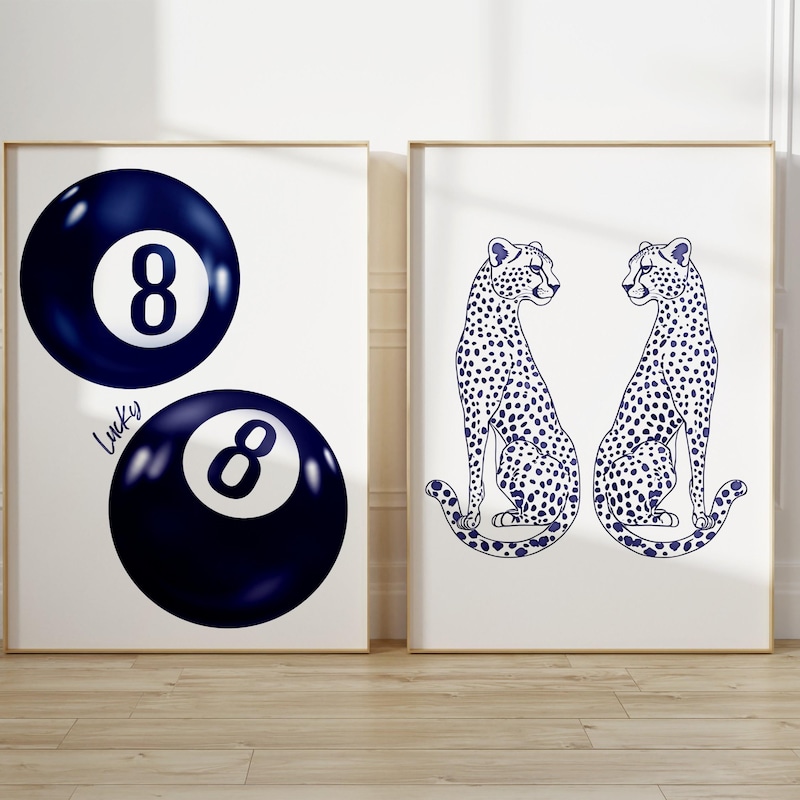 Cheetah 8 Ball - Etsy