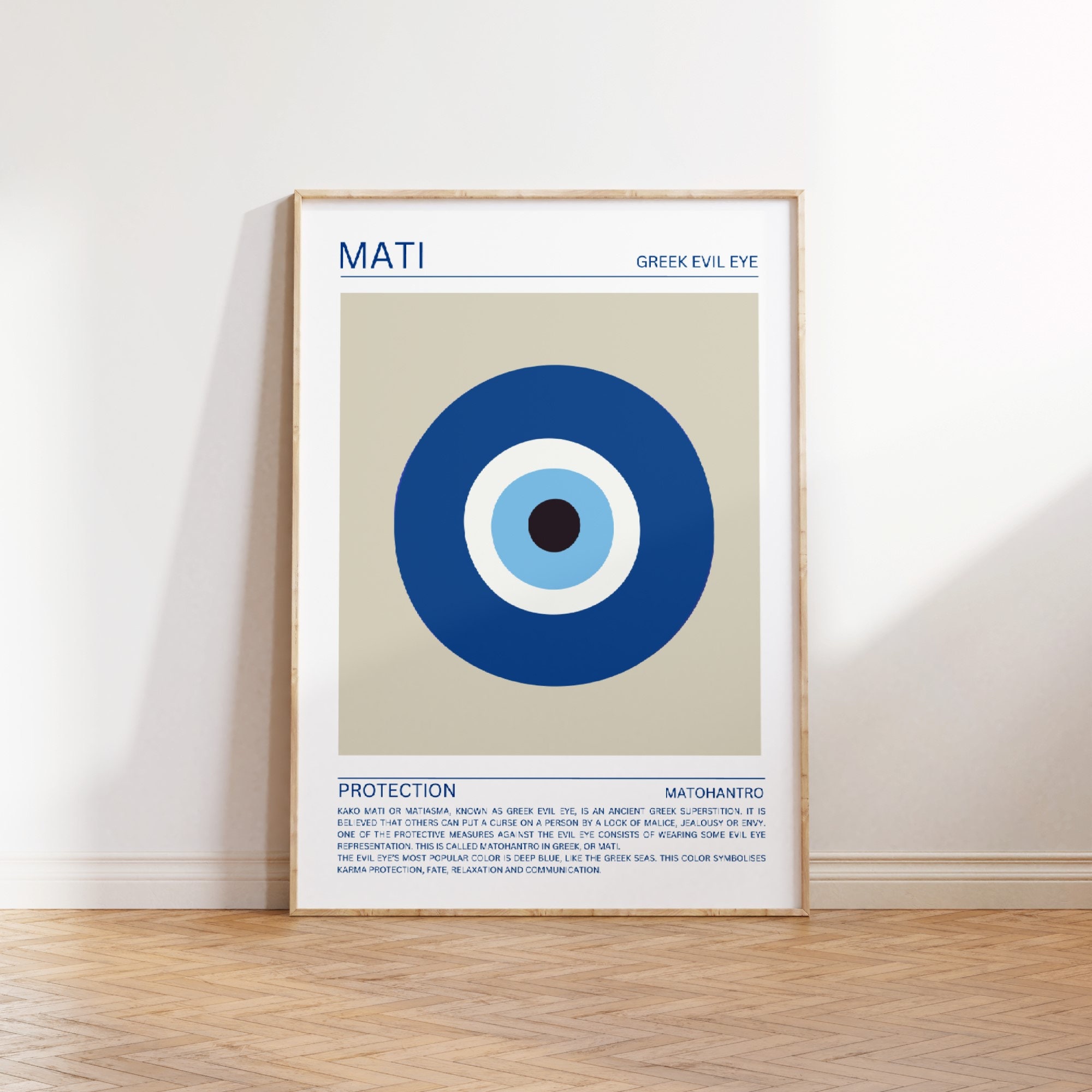 Evil Eye Poster, Spiritual Wall Art, Nazar Wall Art, Greek Eye Wall Art ...