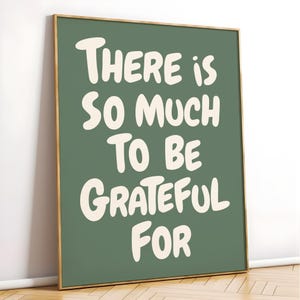Gratitude Wall Art Print Uplifting Quote Print Inspirational Wall Art ...