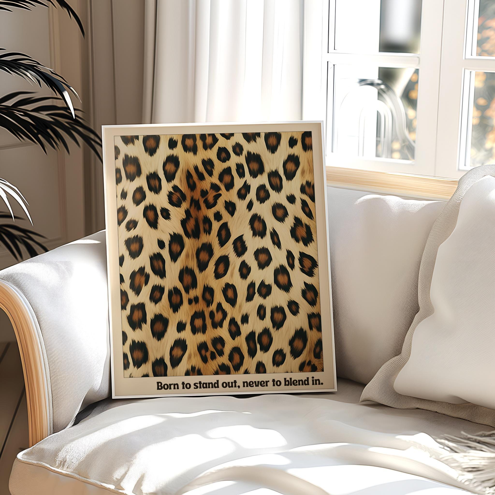 Leopard Print Animal Chic Jungle Dorm Room Decor Trendy Glam Wall Art ...