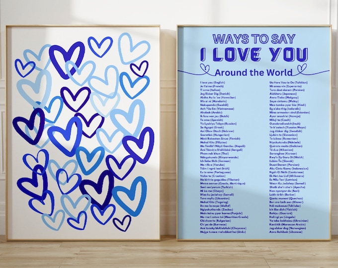 Ways to Say I Love You Poster, Ways to Say I Love You Print Gift, Bar ...